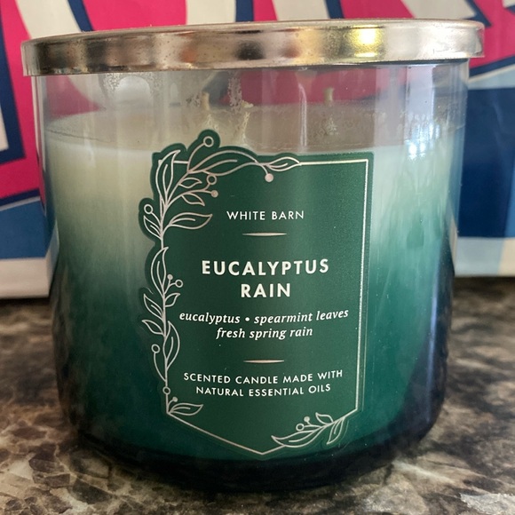 Bath & Body Works | Other | Bath Body Works Eucalyptus Rain 3wick Candles | Poshmark